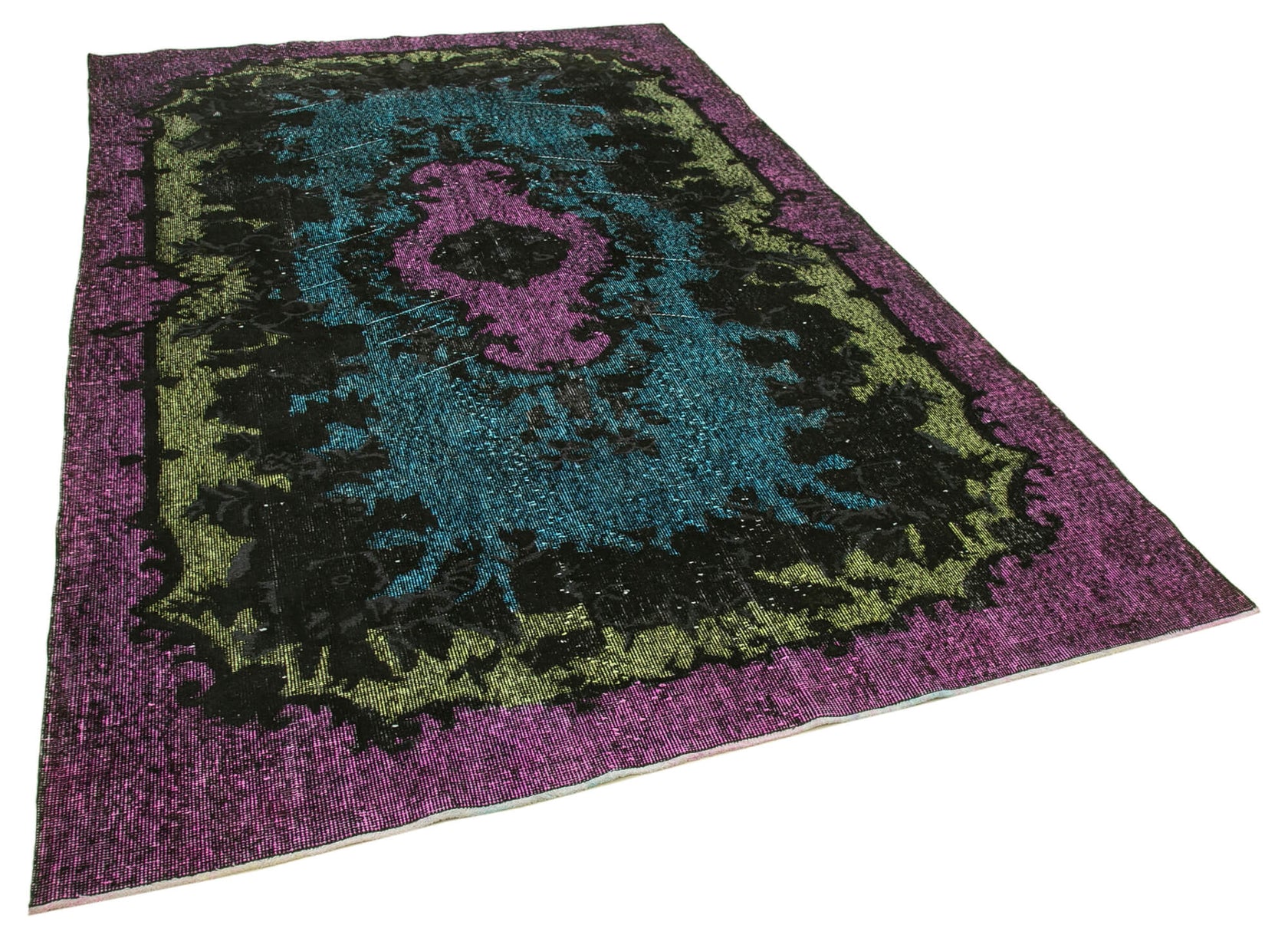 6x10 Purple Vintage Wool Handmade Turkish Rug 22302